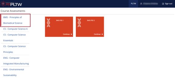 How does a student start an End-of-Course Assessment?